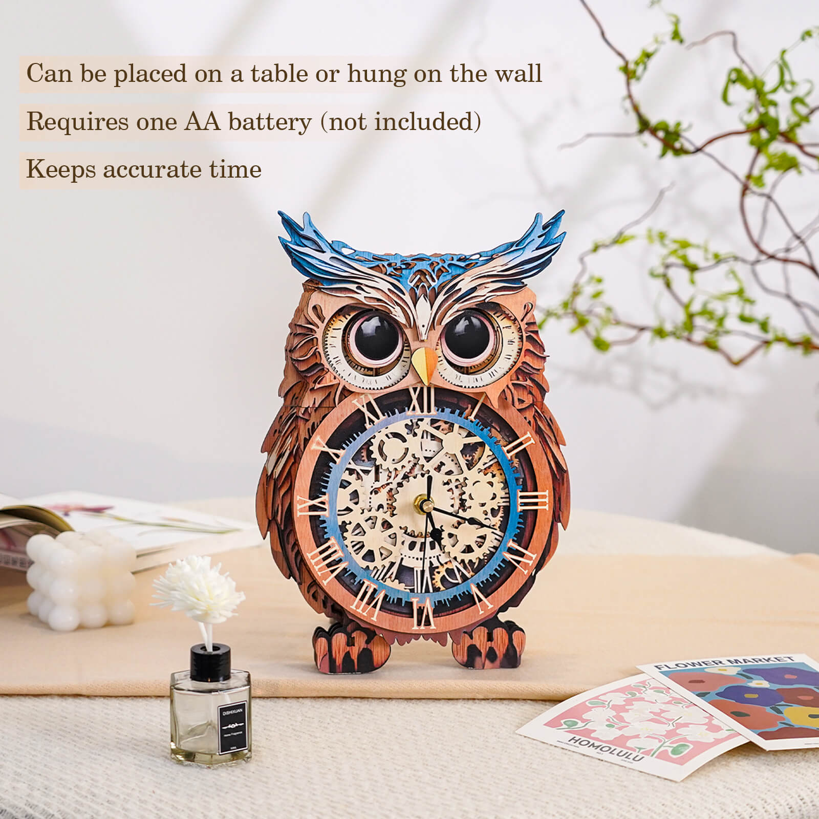 Owl – DIY Wooden Clock, 3D Puzzle Craft Kit – uk.woodbests