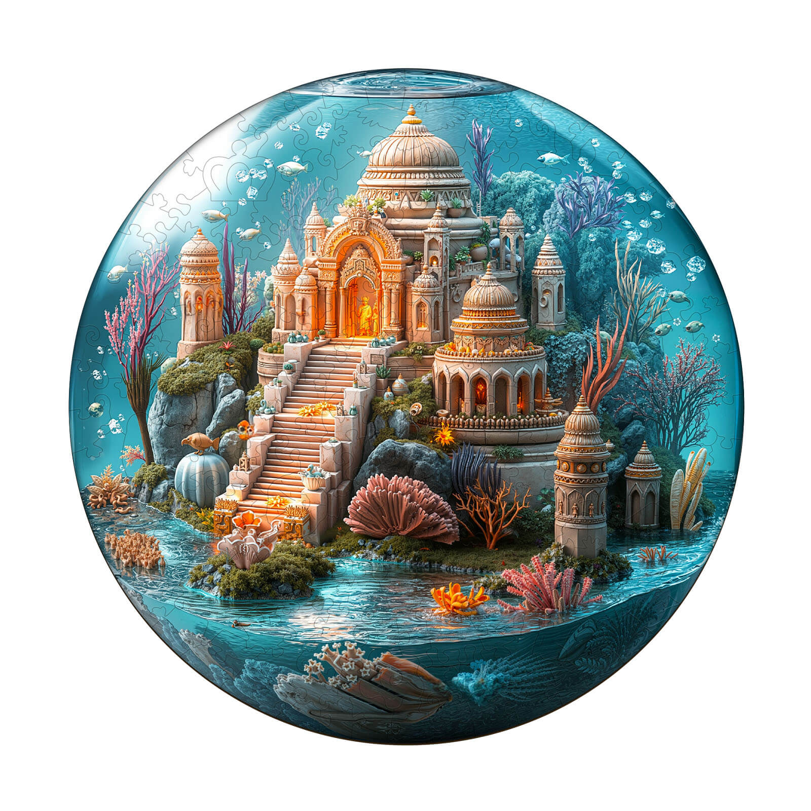 WOODBESTS |Underwater Mandala Temple Wooden Puzzle – uk.woodbests