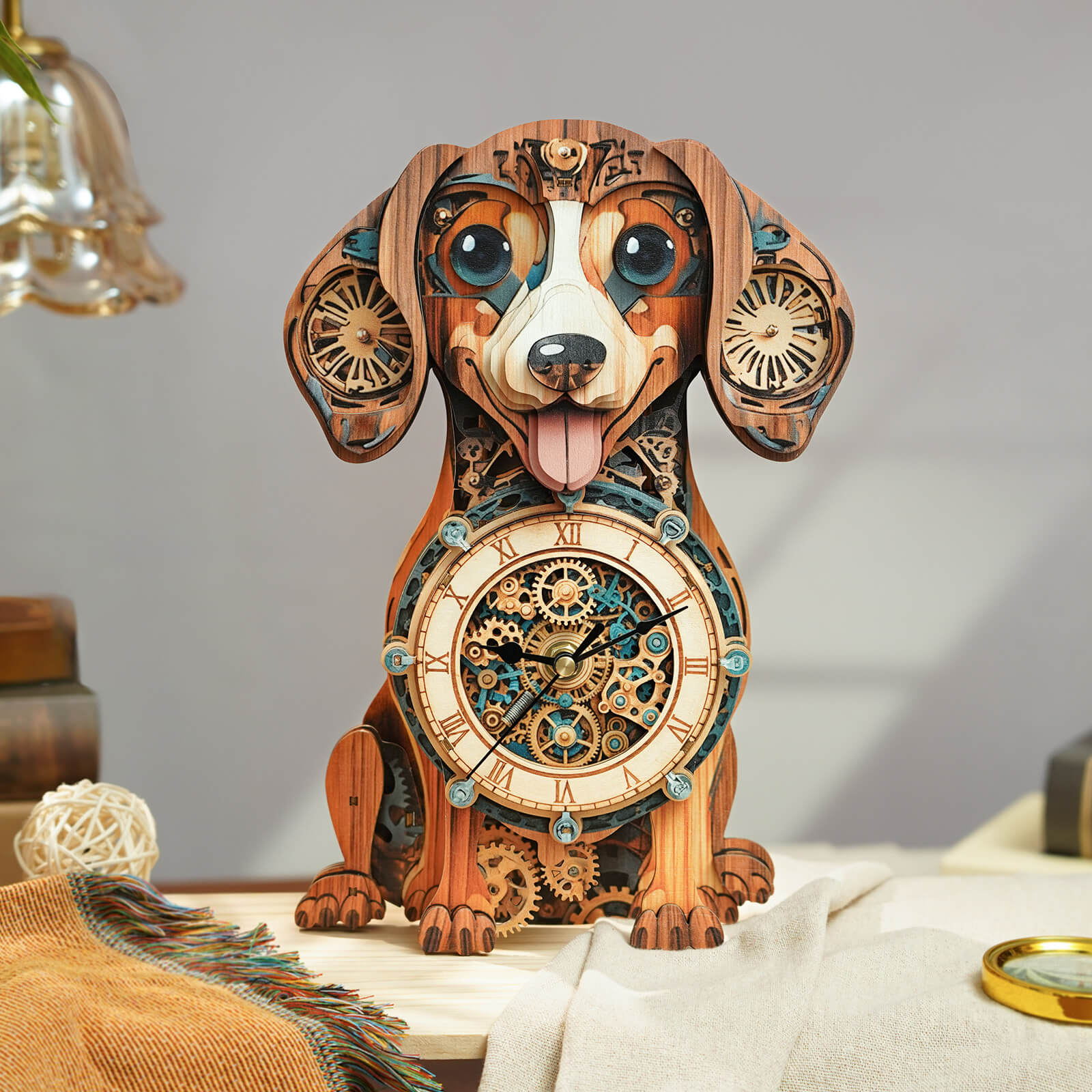 Dachshund – DIY Wooden Clock, 3D Puzzle Craft Kit – uk.woodbests